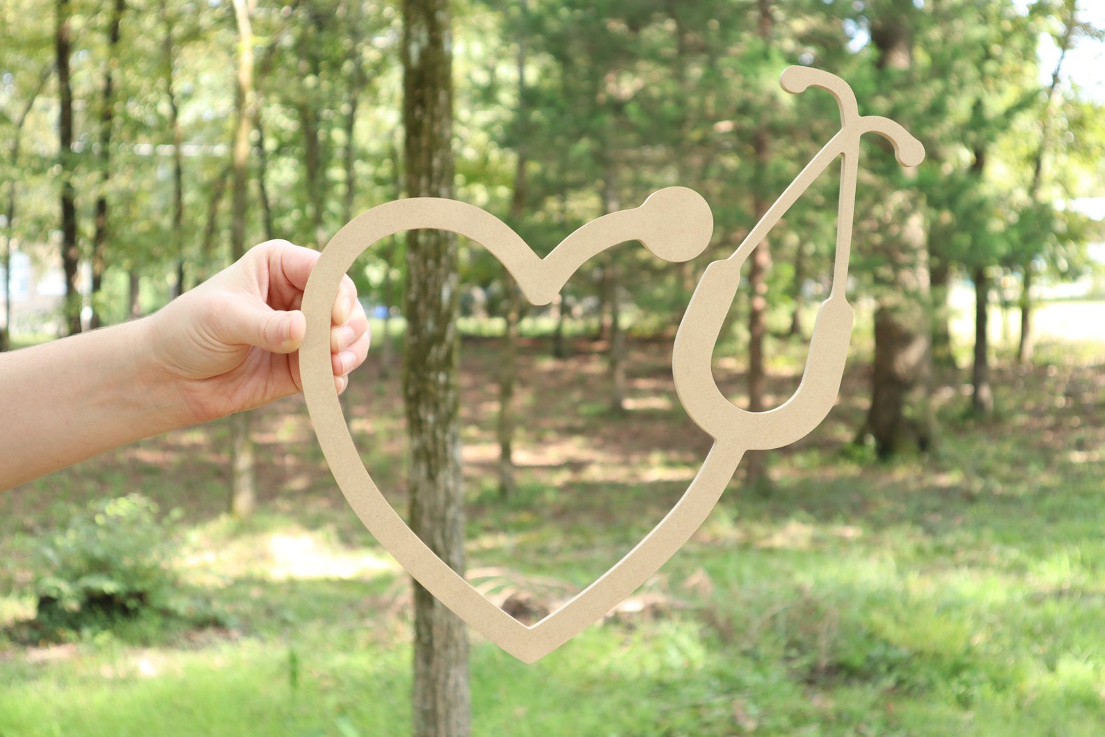 Heart Stethoscope Cutout 1/4 MDF Wood Nurse Gift - Etsy