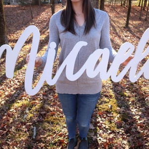 Custom Wood Baby Name Sign Letter Wall Art Kids Room Art Wall Art for ...