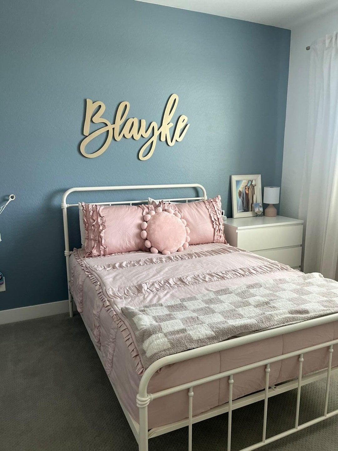 Custom Wood Name Sign | Kid Room Art | Big Kid Room Decor | Big Girl ...