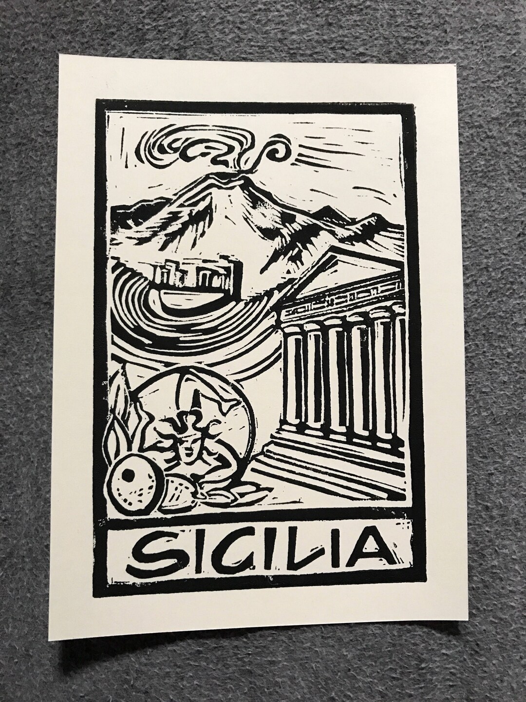 Sicily Block Print - Etsy