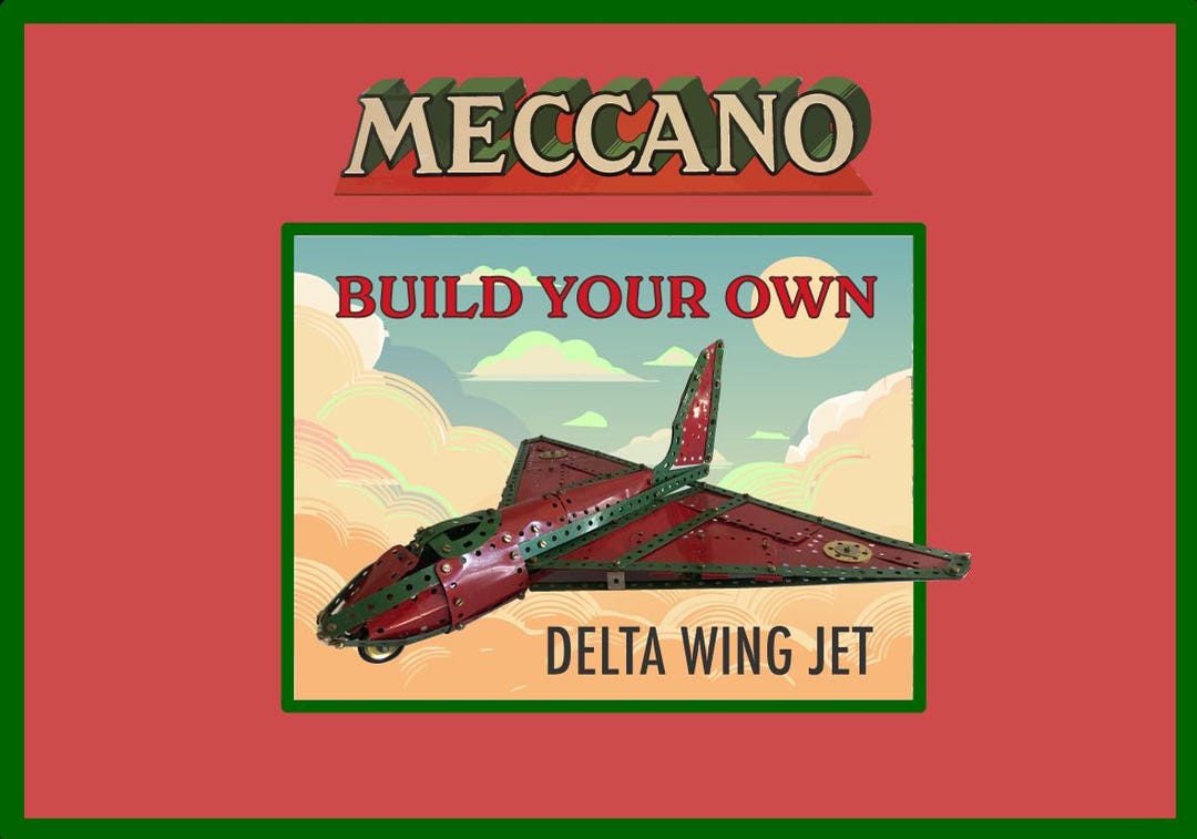 Build Your Own Delta Wing Jet 1950s Org Meccano in Kit Form With ...