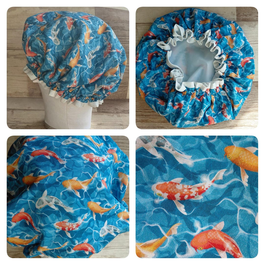 Funky Adult Koi Carp Cotton Shower Cap - Etsy