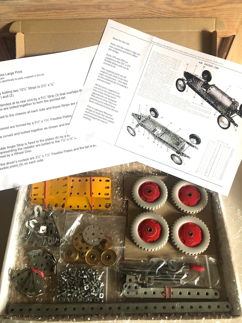 Build Your Own Racing Car Late 1960s Org Meccano in Kit Form With ...