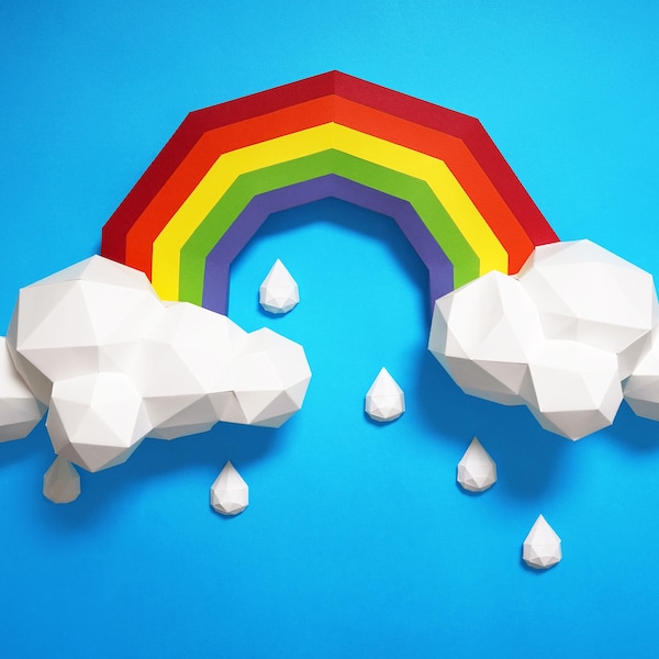 3d Paper Clouds - Etsy