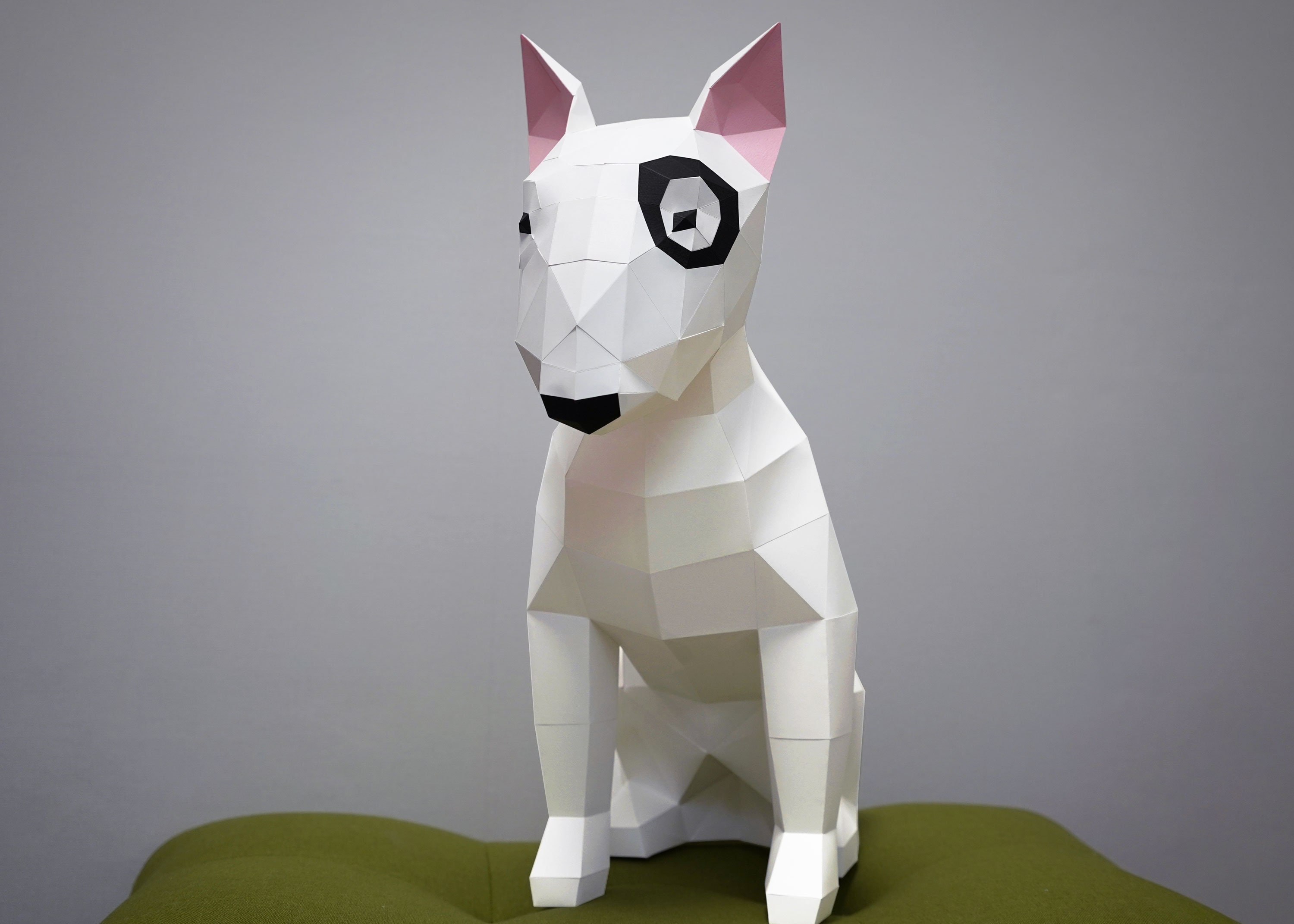 Bull Terrier Dog Model Animals Home Decor Diy PDF TEMPLATE - Etsy