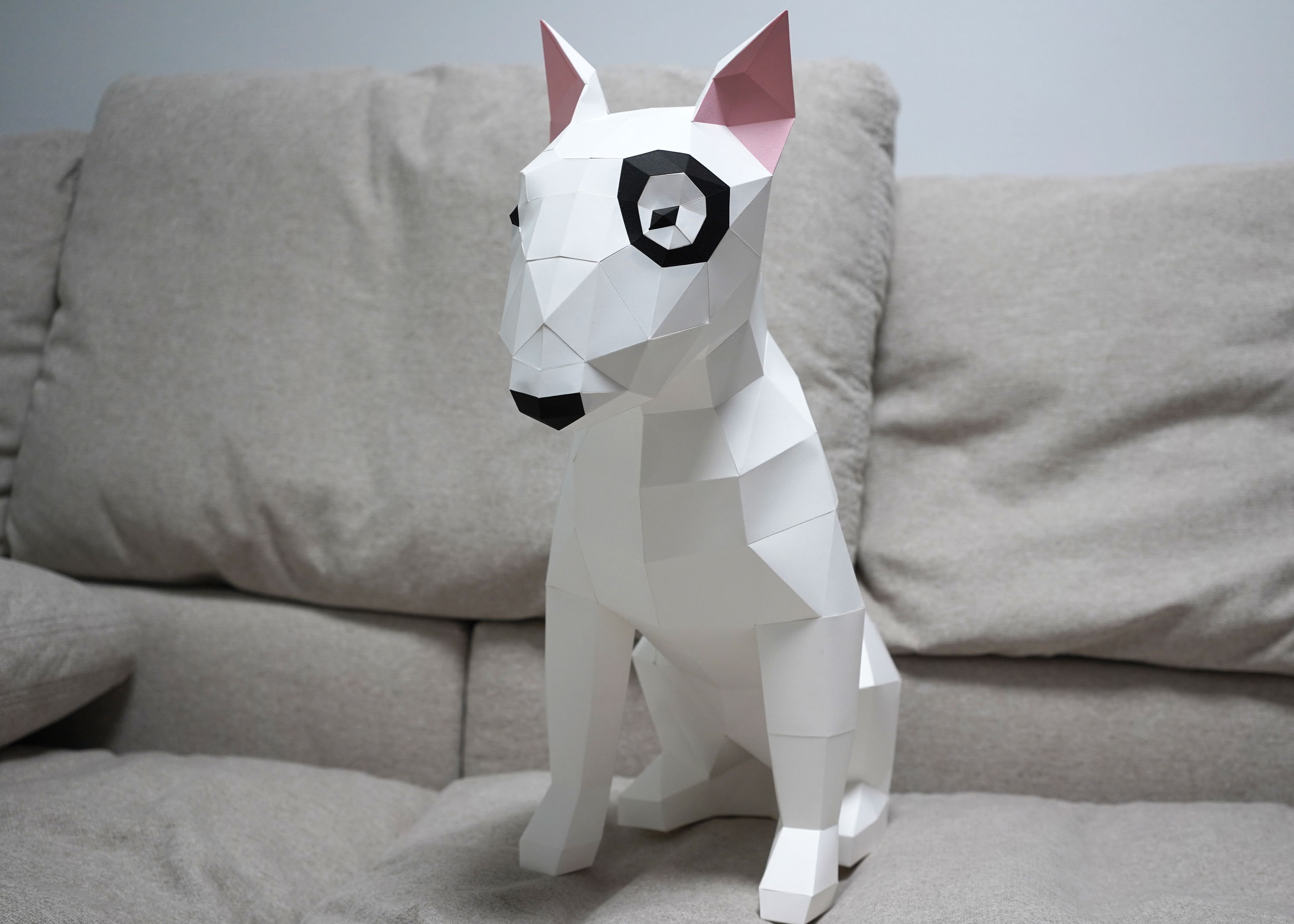Bull Terrier Dog Model Animals Home Decor Diy PDF TEMPLATE - Etsy