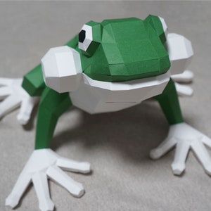 Frog Lamp 3d Papercraft DIY PDF TEMPLATE Kit :animal Paper Lantern Low ...