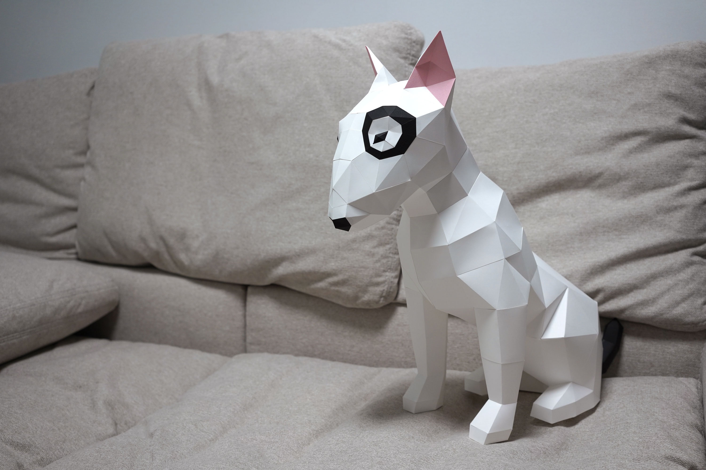 Bull Terrier Dog Model Animals Home Decor Diy PDF TEMPLATE - Etsy