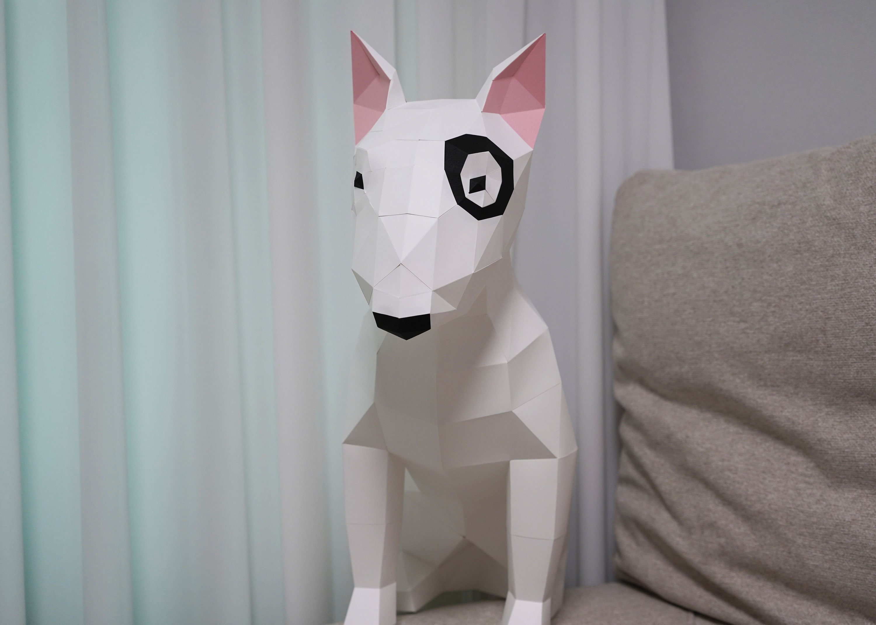 Bull Terrier Dog Model Animals Home Decor Diy PDF TEMPLATE - Etsy