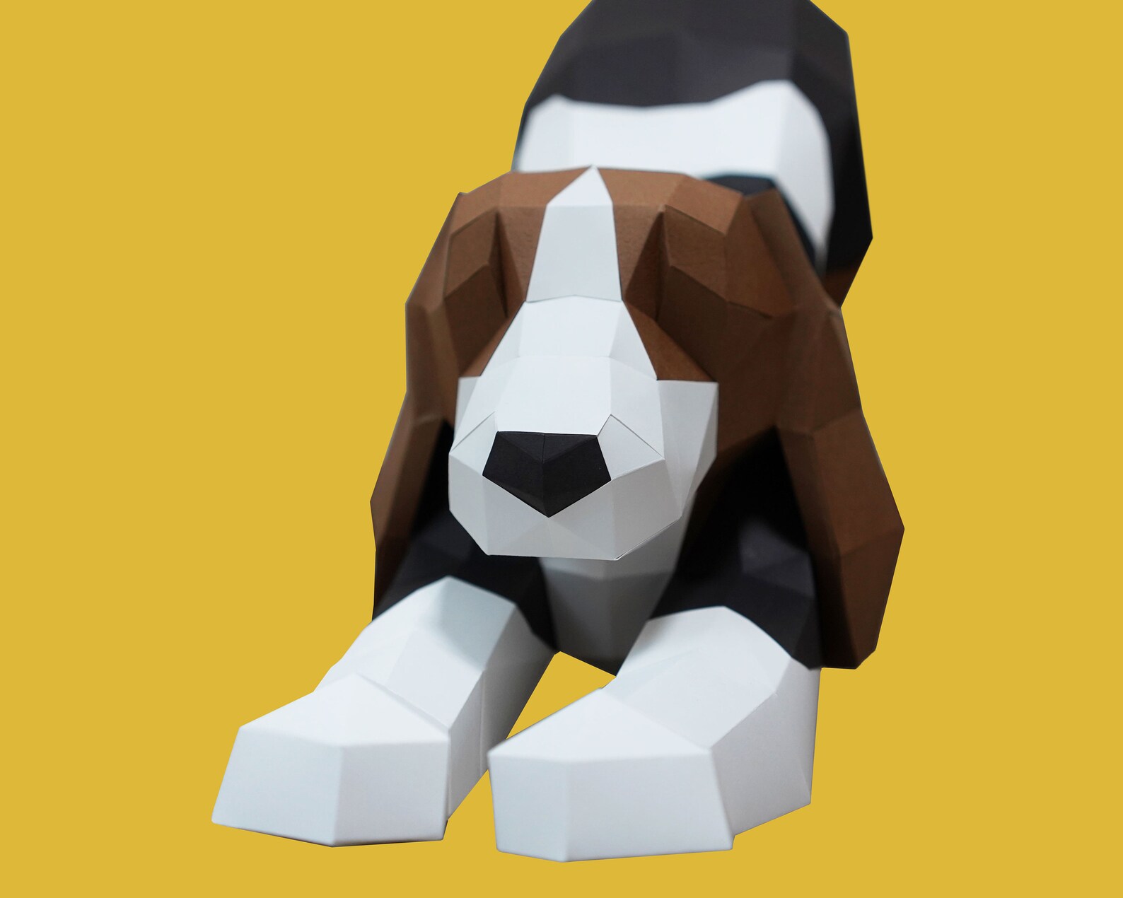 Beagle Dog PDF TEMPLATE : Low Poly Model Sculpture Origami - Etsy