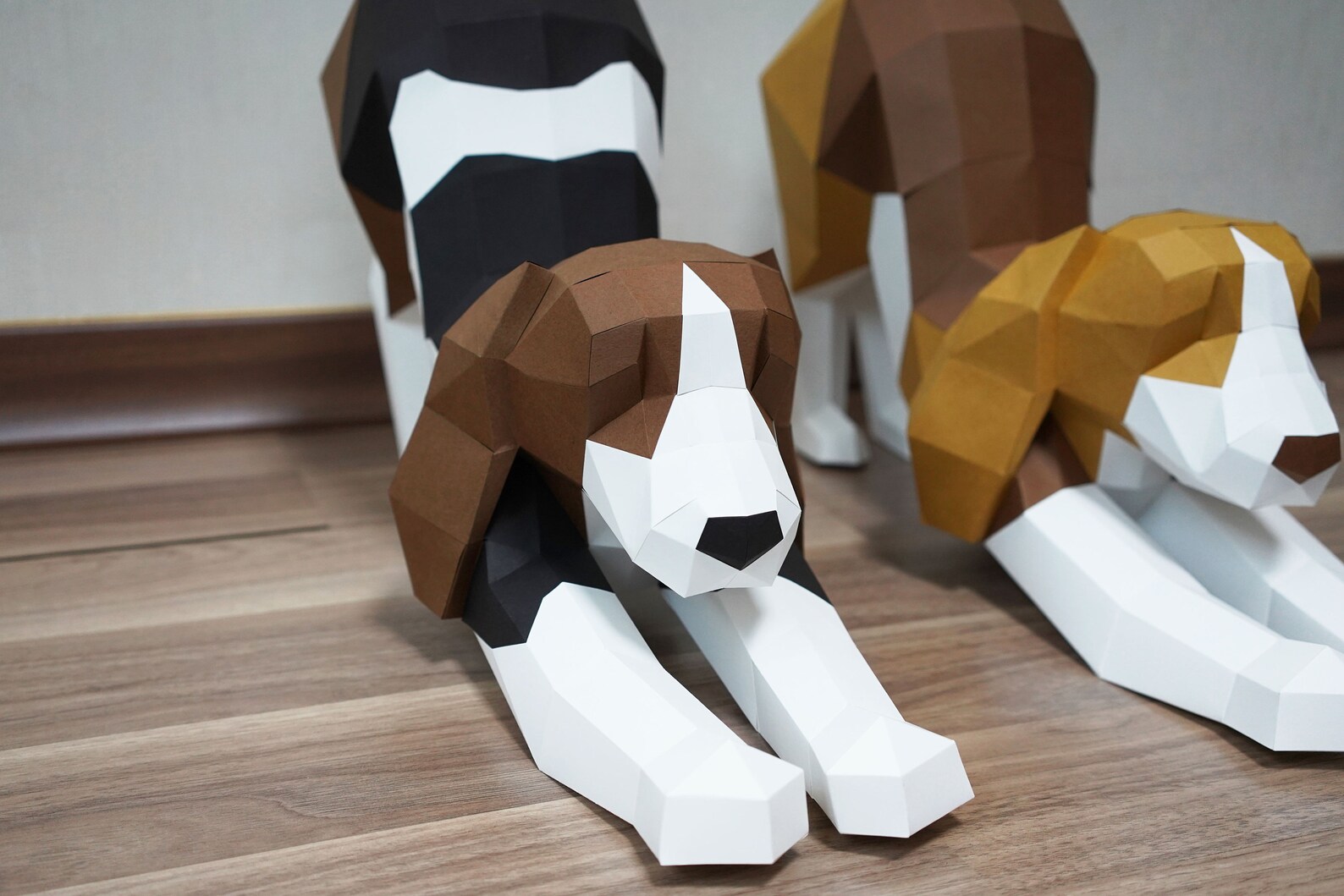 Beagle Dog PDF TEMPLATE : Low Poly Model Sculpture Origami - Etsy