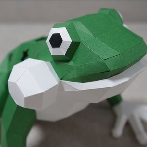 Frog Lamp 3d Papercraft DIY PDF TEMPLATE Kit :animal Paper Lantern Low ...