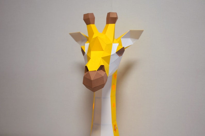 Giraffe Lamp 3d Papercraft DIY PDF TEMPLATE Kit :animal Paper | Etsy