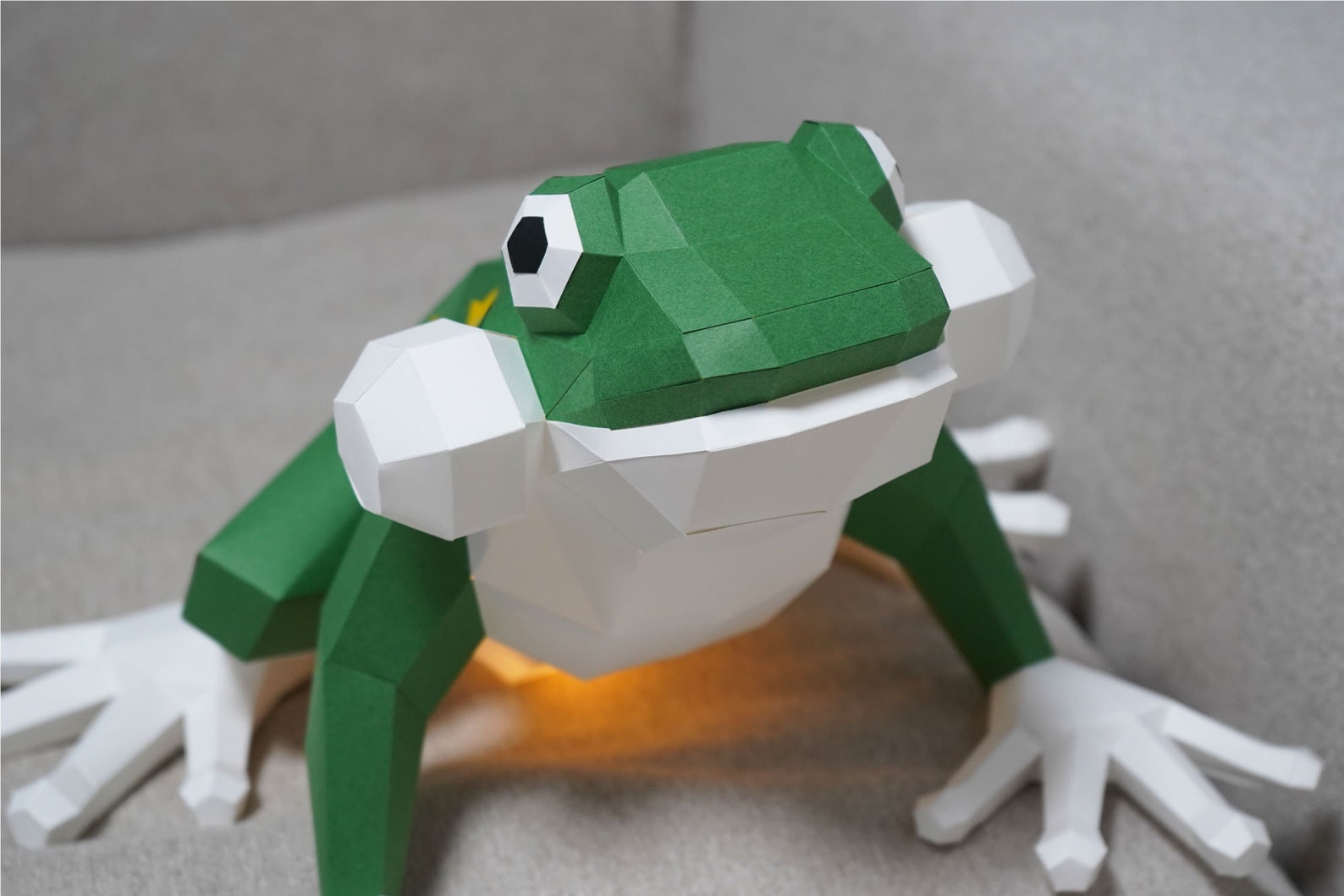 Frog Lamp 3d Papercraft DIY PDF TEMPLATE Kit :animal Paper Lantern Low ...