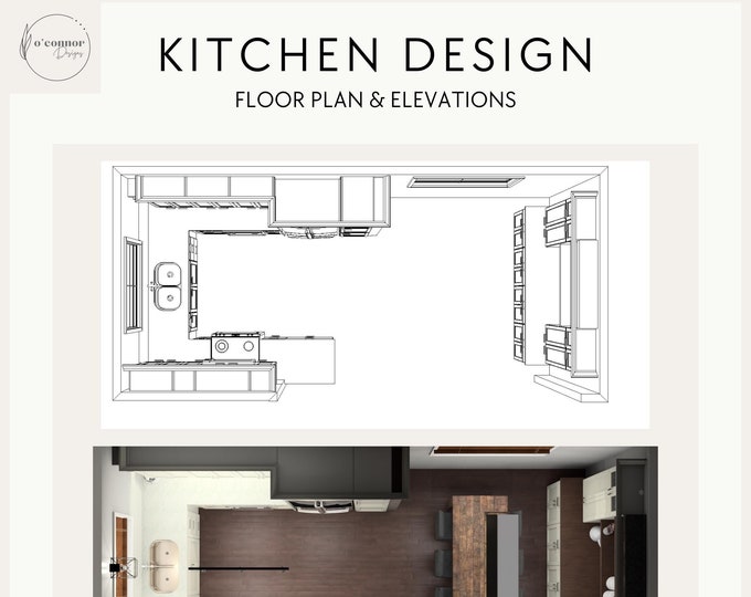 KITCHEN DESIGN PACKAGE Virtual Kitchen Design Package, Custom Cabinet ...