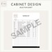 KITCHEN DESIGN Selection Sheet: Cabinet, Countertop, and Material ...