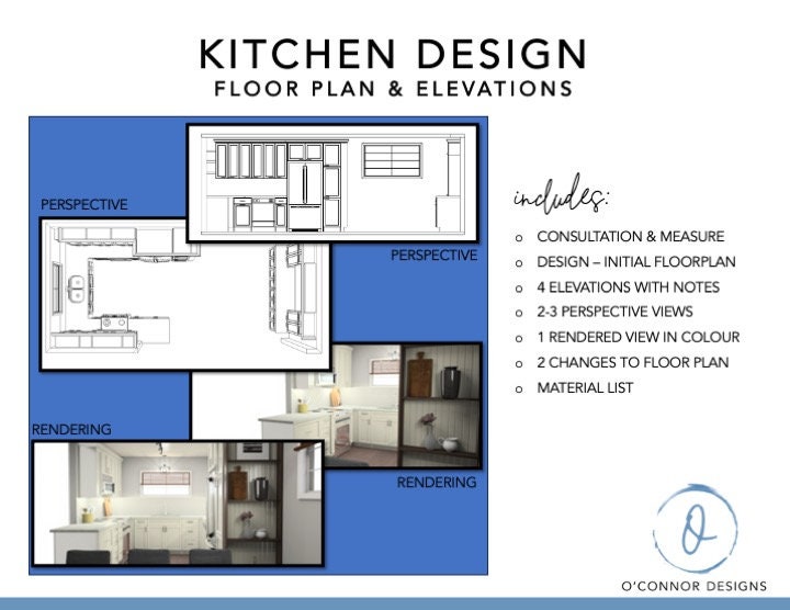 KITCHEN DESIGN PACKAGE Virtual Kitchen Design E-design Kitchen Cabinets ...