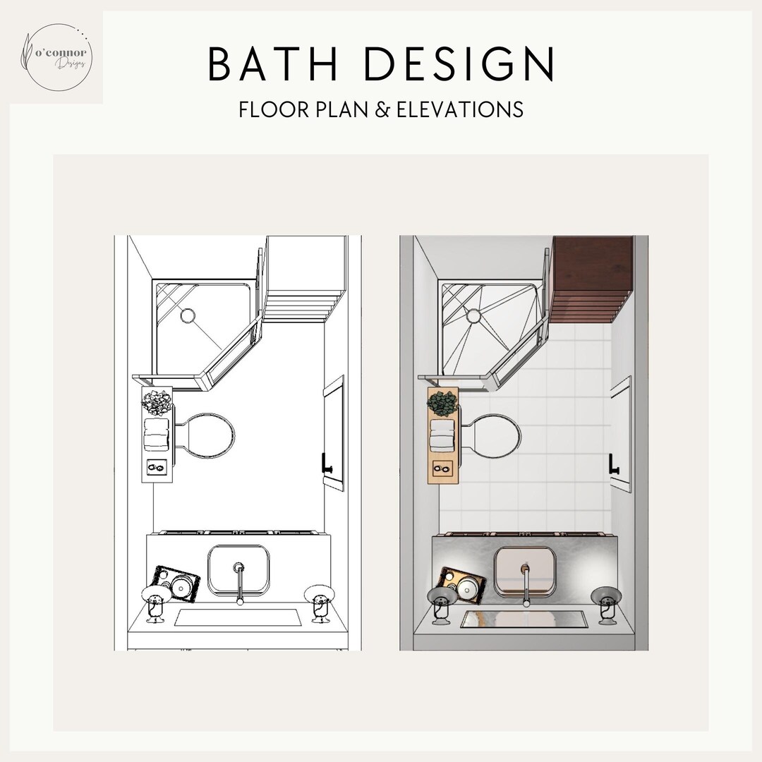 BATH DESIGN PACKAGE Virtual Bathroom Design E-design Bathroom Cabinets ...