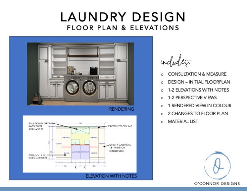 LAUNDRY DESIGN PACKAGE Virtual Laundry Design E-design Laundry Cabinets ...