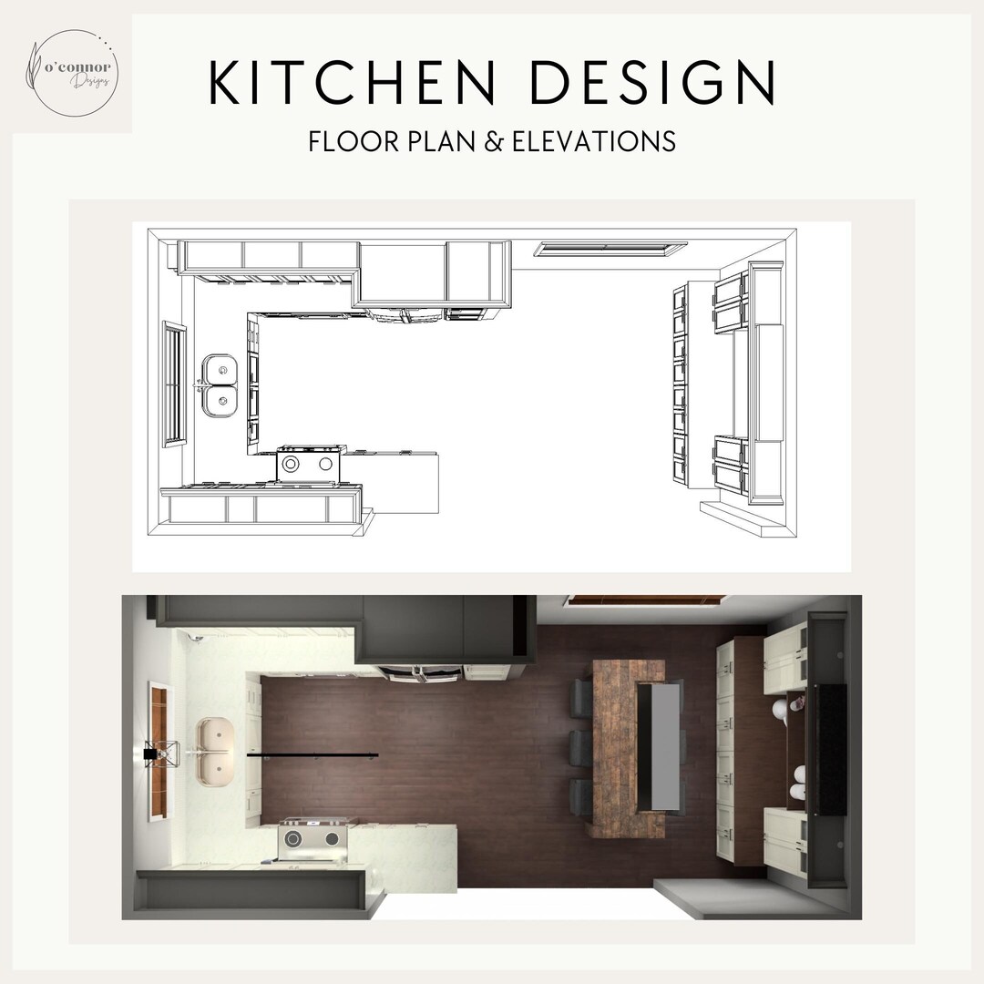 KITCHEN DESIGN PACKAGE Virtual Kitchen Design Package, Custom Cabinet ...
