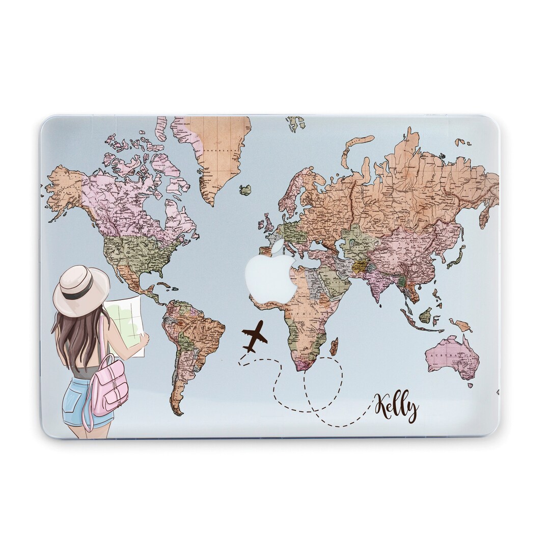 World Map MacBook Pro 16 Inch Case MacBook 13 Air Case - Etsy
