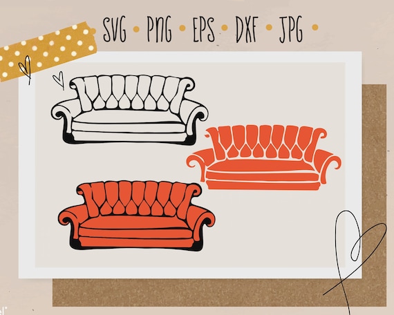 Scrapbooking Papercraft Couch Cut Files Couch Png Pdf Couch #2 Svg ...