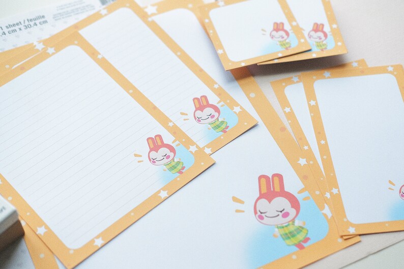 Bunnie Letter and Note Set Printable Animal Crossing - Etsy