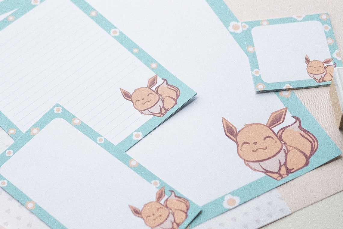 Eevee Letter and Note Set Printable Pokémon - Etsy UK