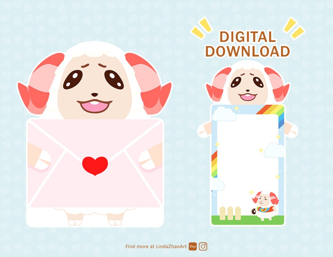 Dom Card Animal Crossing Printable - Etsy
