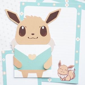 Eevee Letter and Note Set Printable Pokémon - Etsy