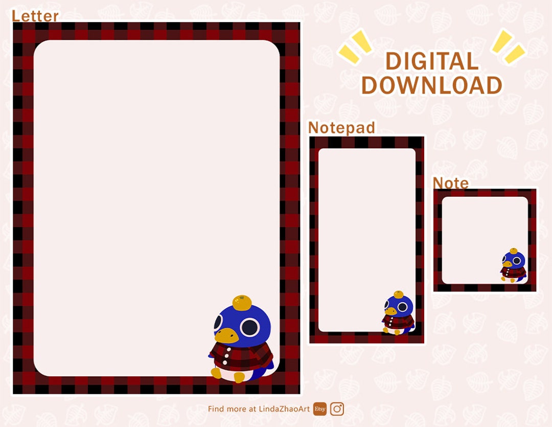 Roald Letter and Note Set Printable Animal Crossing - Etsy