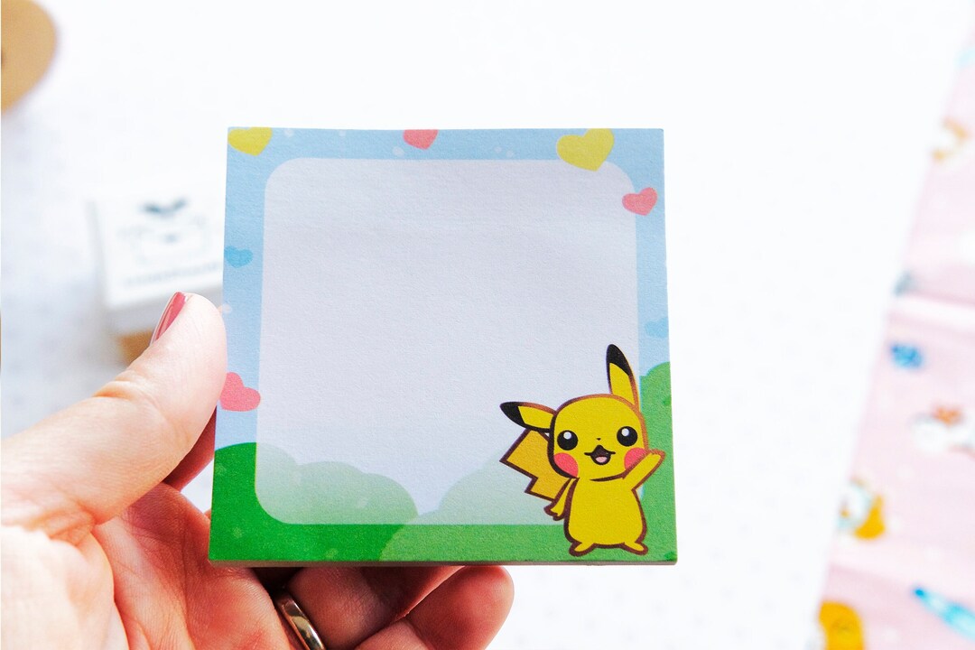 Pikachu Sticky Note Pokemon Inspired - Etsy