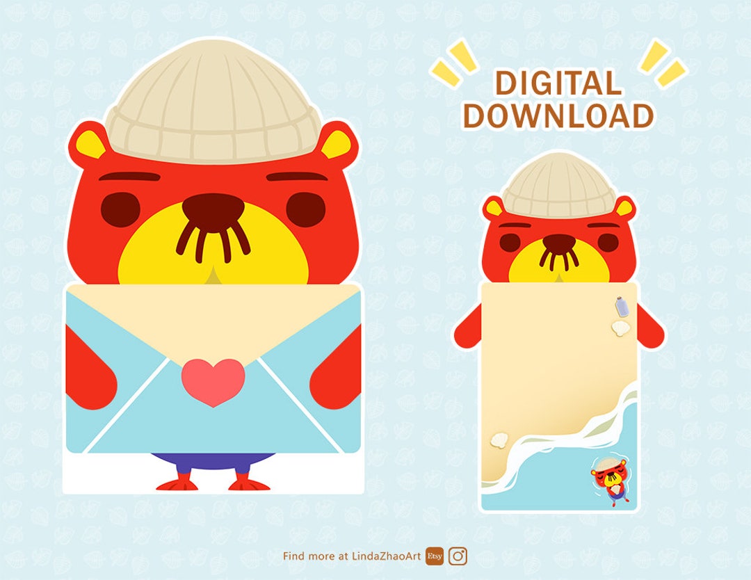Pascal Card Animal Crossing Printable - Etsy