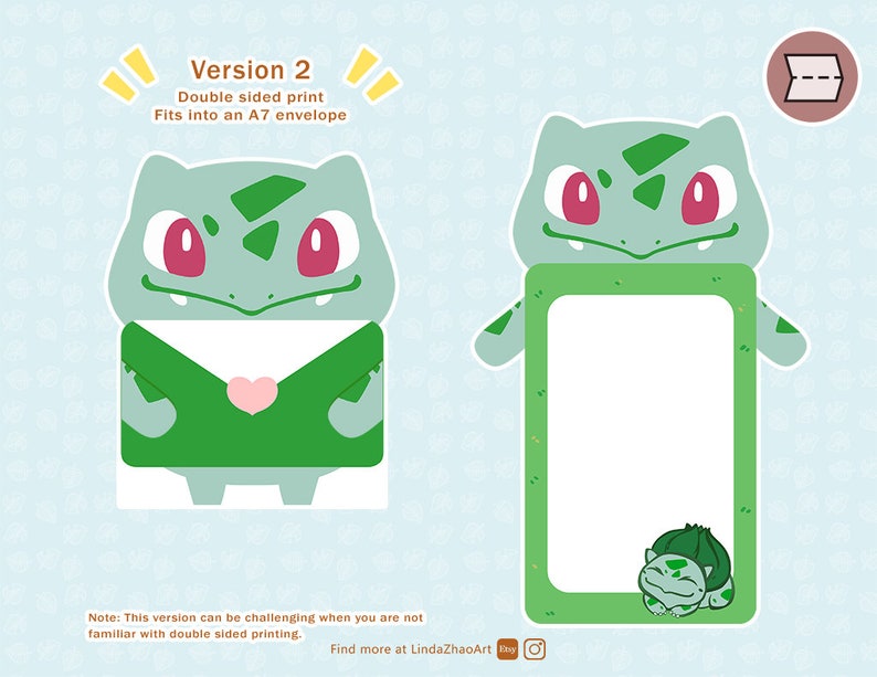Bulbasaur Card Pokémon Printable - Etsy