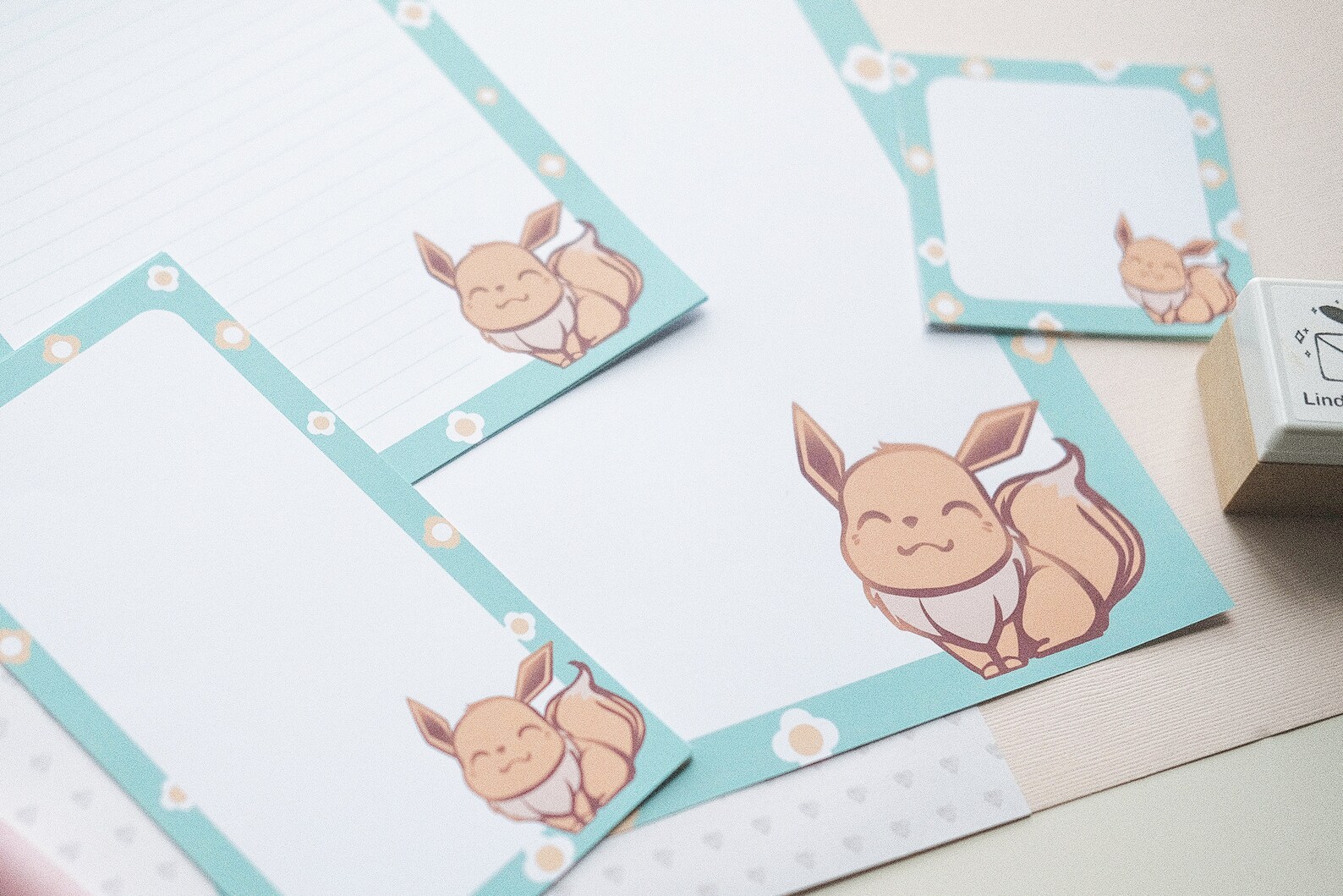 Eevee Letter and Note Set Printable Pokémon - Etsy