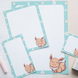 Eevee Letter and Note Set Printable Pokémon - Etsy
