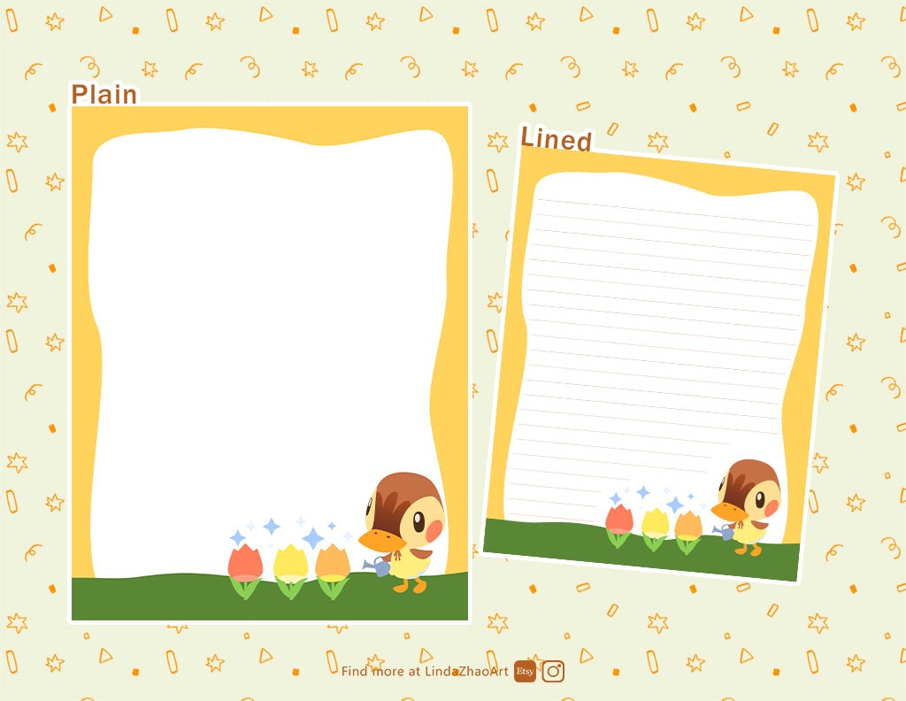 Molly Letter and Note Set Printable Animal Crossing - Etsy