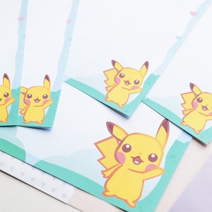 Pikachu Letter and Note Set Printable Pokémon - Etsy Australia