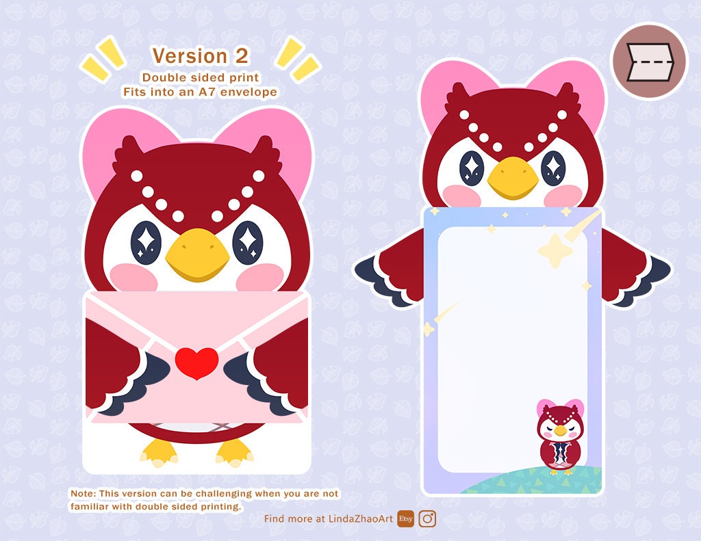 Celeste Card Animal Crossing Printable | Etsy