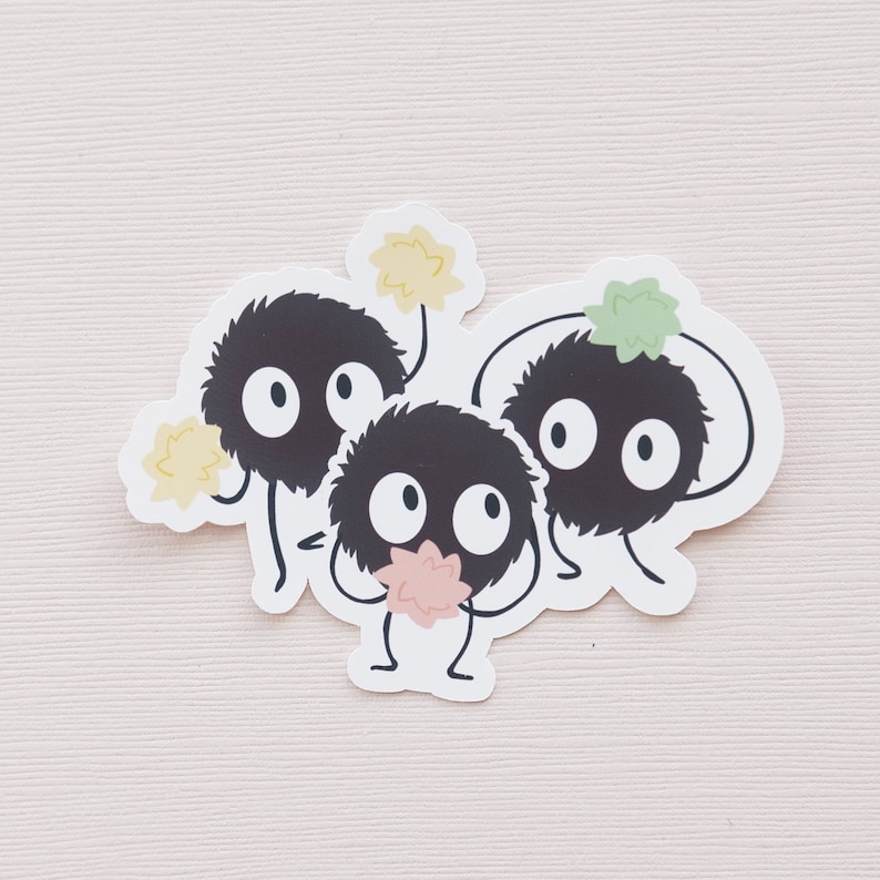 Soot Sprites with Star Candies Vinyl Sticker Spirited Away | Etsy