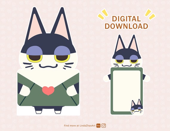 Punchy Card Animal Crossing Printable - Etsy