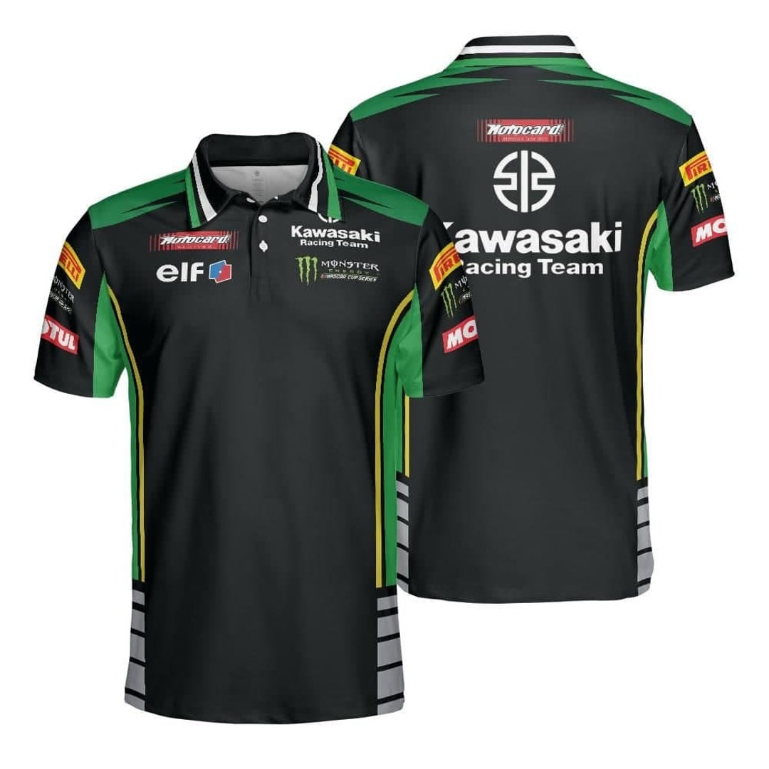 Kawasaki Racing Team Polo Shirt 3D All Over Print US Size - Etsy