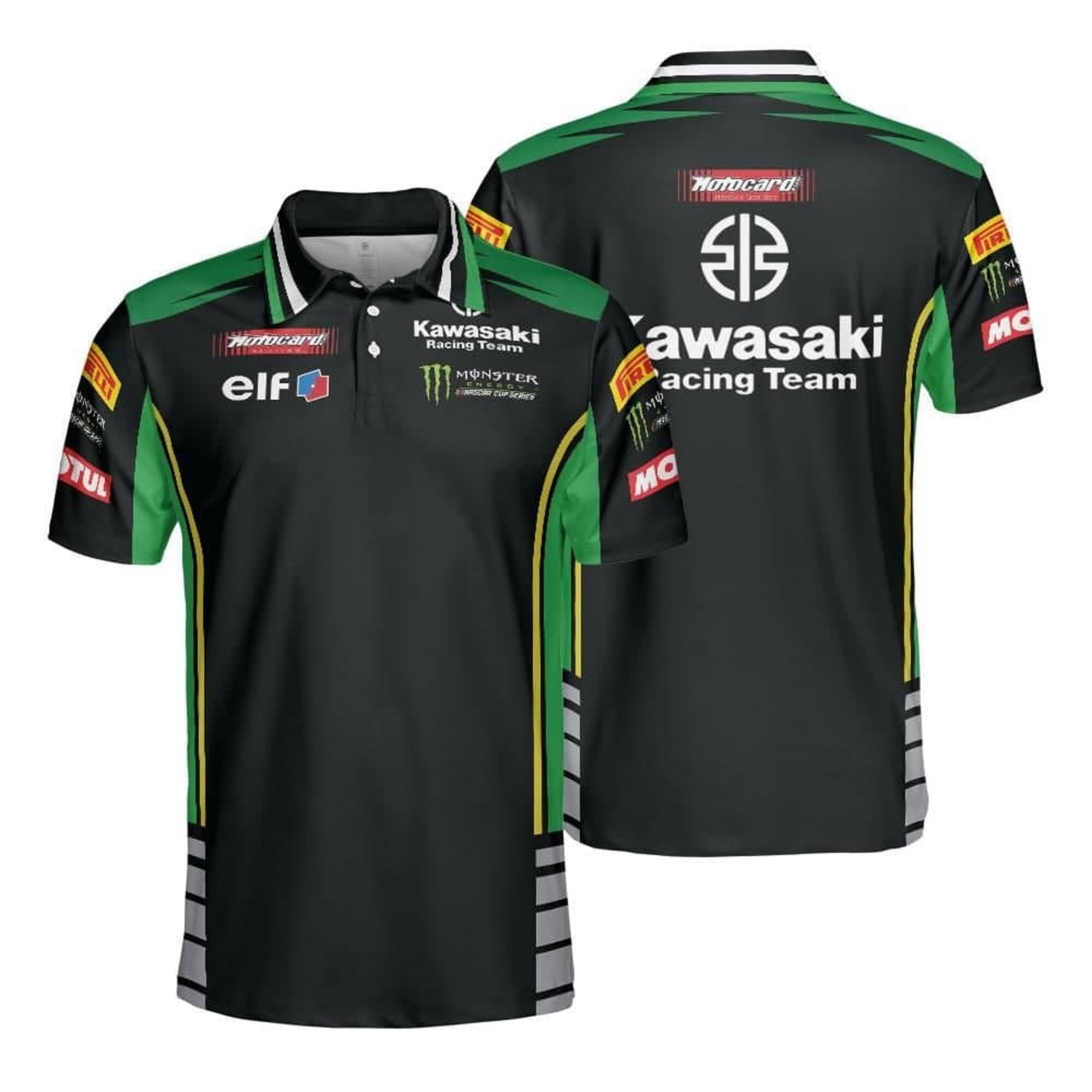 Kawasaki Racing Team Polo Shirt 3D All Over Print