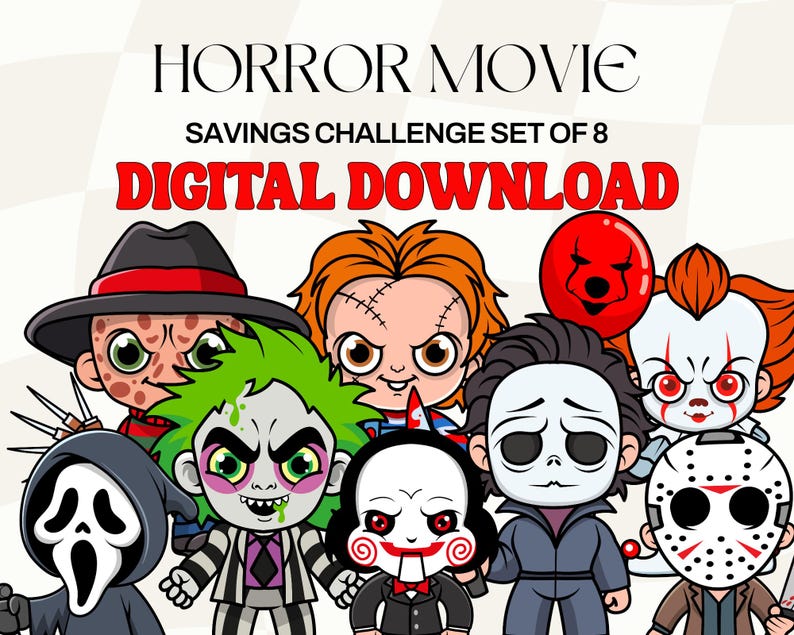 Horror Movie Icon Savings Challenge Printable | Ghostface Save 70 ...