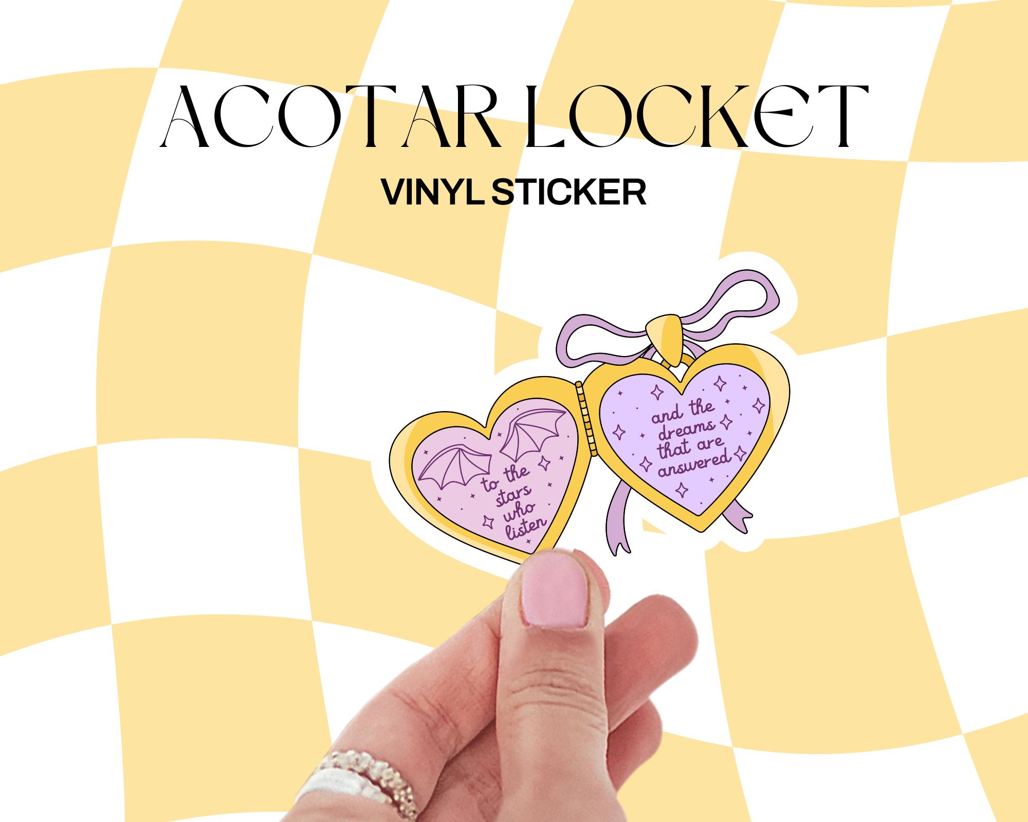 ACOTAR Locket Vinyl Sticker | Cute Sticker Bookish Sticker Book Lover ...