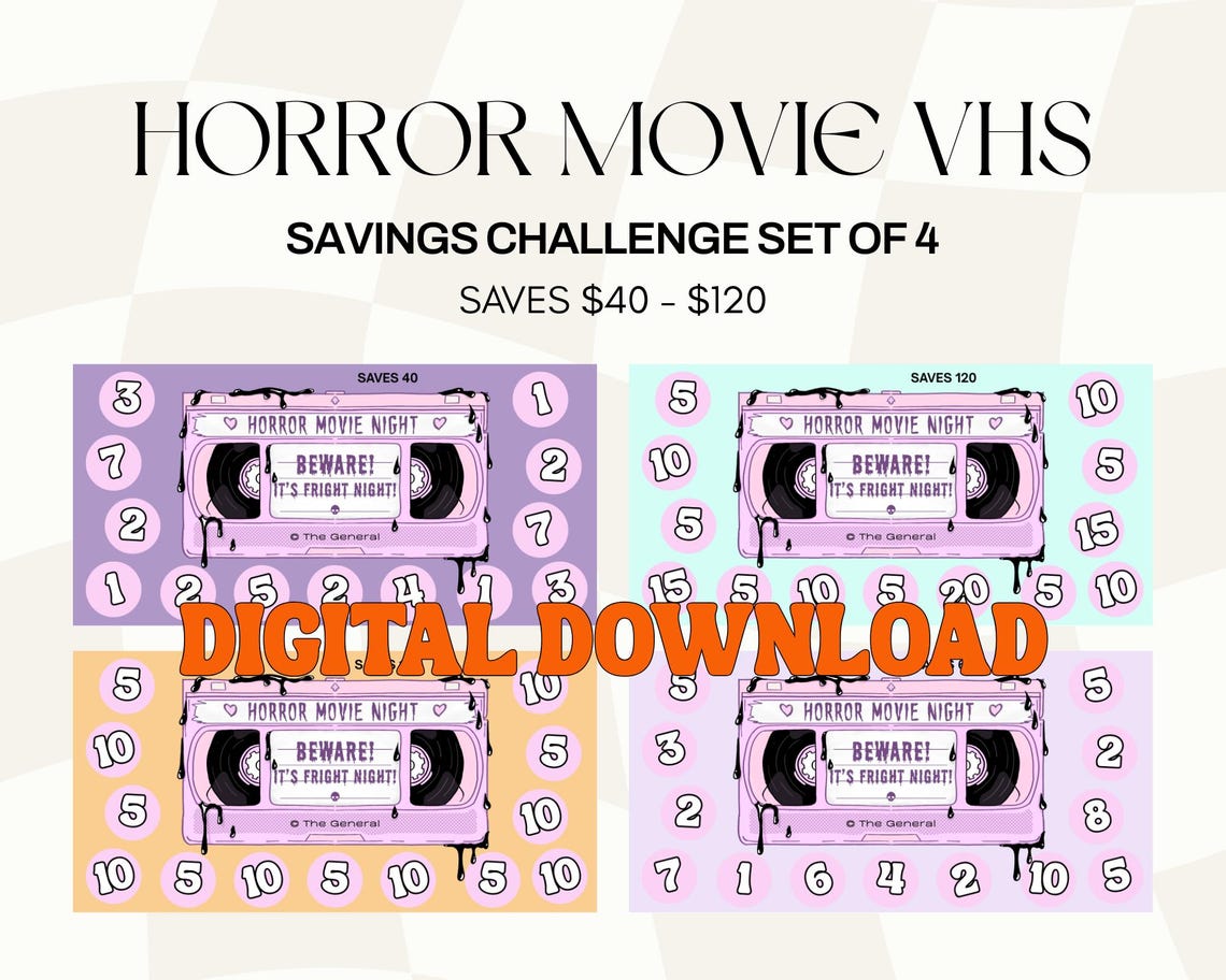 Horror Movie Icon Savings Challenge Printable | Ghostface Save 70 ...