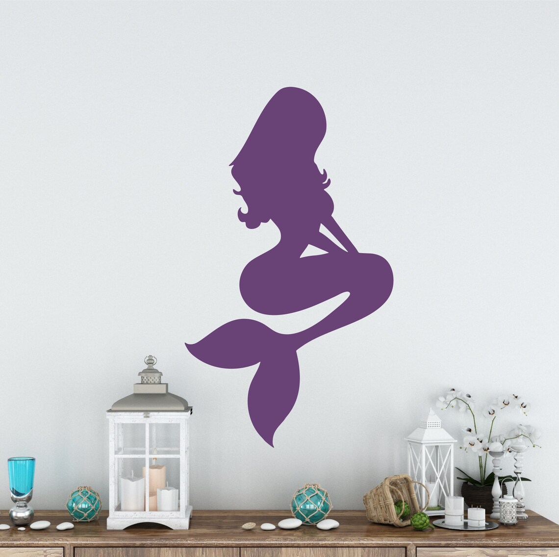 Mermaid Wall Decal Nymph Girl Decal Mermaid Decals Girls - Etsy