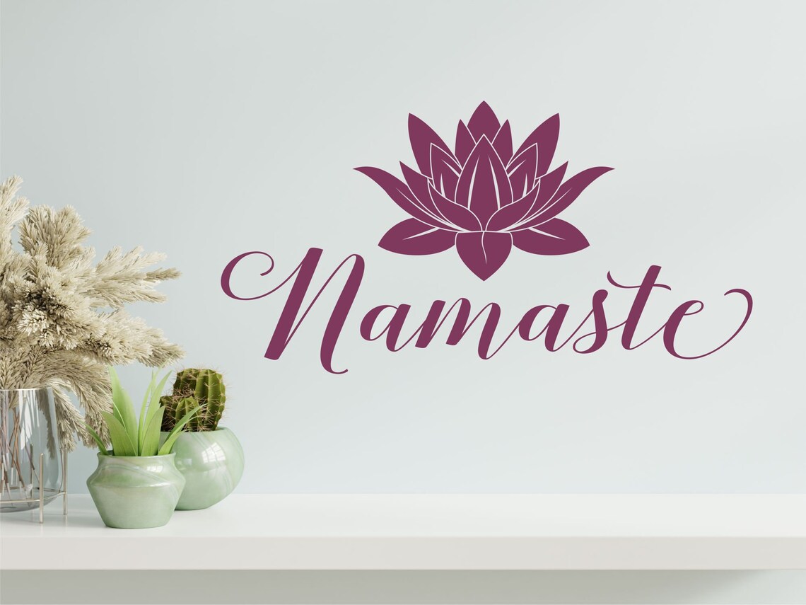 Namaste Decal Namaste Wall Decal Namaste Decor Namaste Art - Etsy