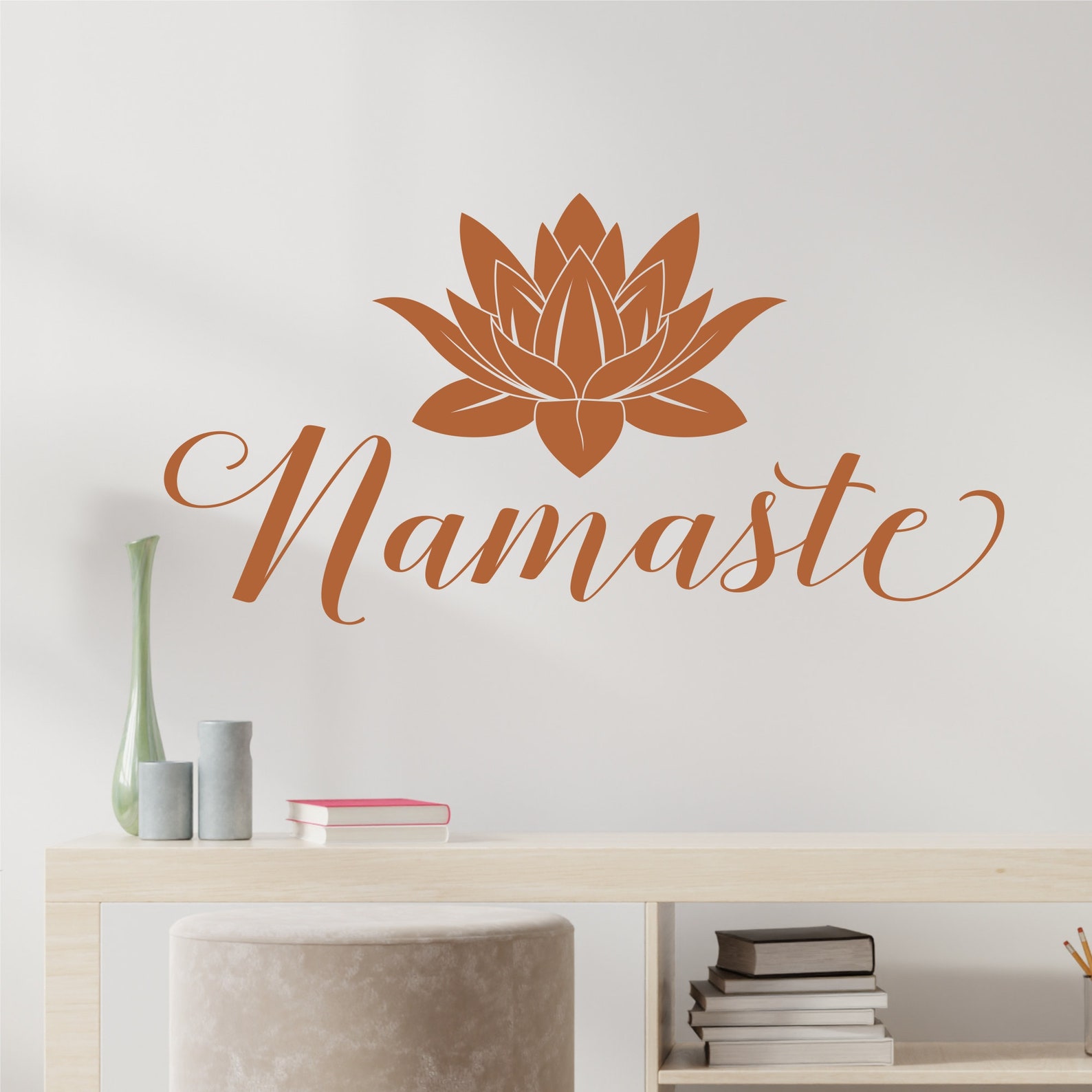 Namaste Decal Namaste Wall Decal Namaste Decor Namaste Art - Etsy