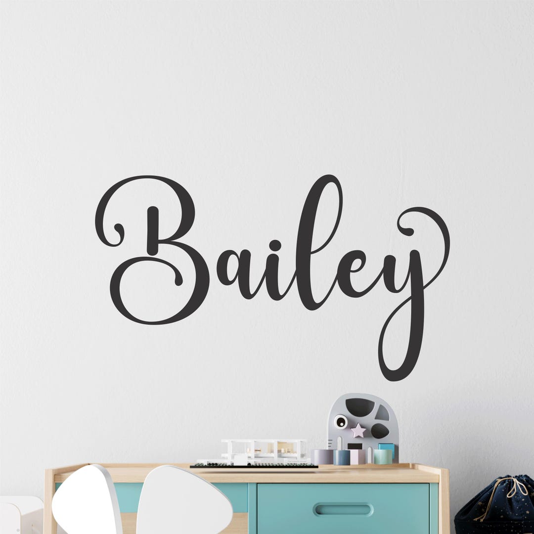 Personalized Girls Boys Room Name Decal - Name Wall Decal - Nursery ...